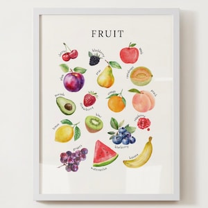Vegetable and Fruit Print SET | Classroom Decor | Montessori Poster ...