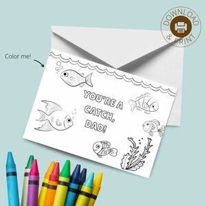 Father’s Day COLORING CARD BUNDLE | Gift for Dad From Kids| Diy ...