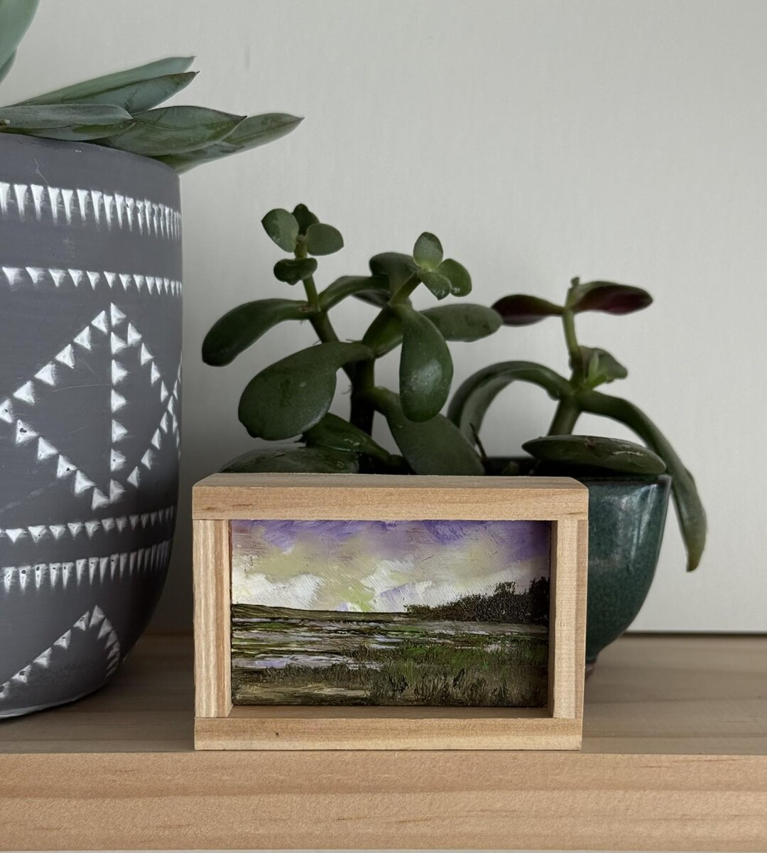 Original Mini Wood Block Painting by Artist Vincent C Brandi - Etsy