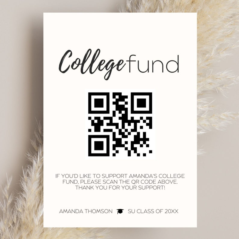Graduation Party Sign | Printable Graduation College Fund Sign ...