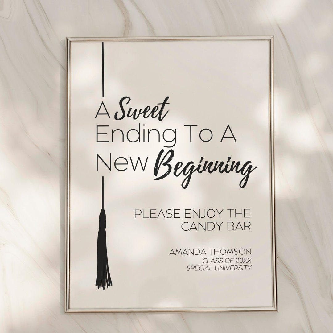 Graduation Dessert Table Sign | Printable Graduation Treat Table Sign ...