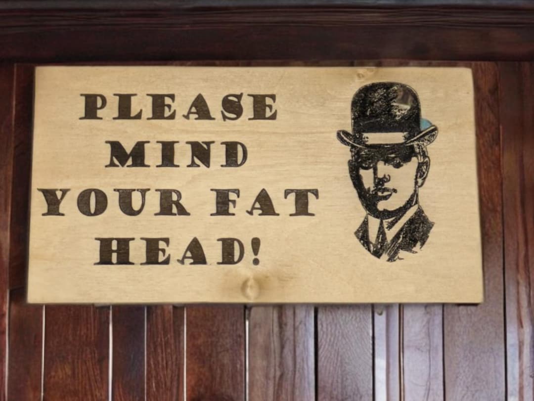 Decorative Vintage Warning Sign, Detailed Engraved Wall Art, Rude ...