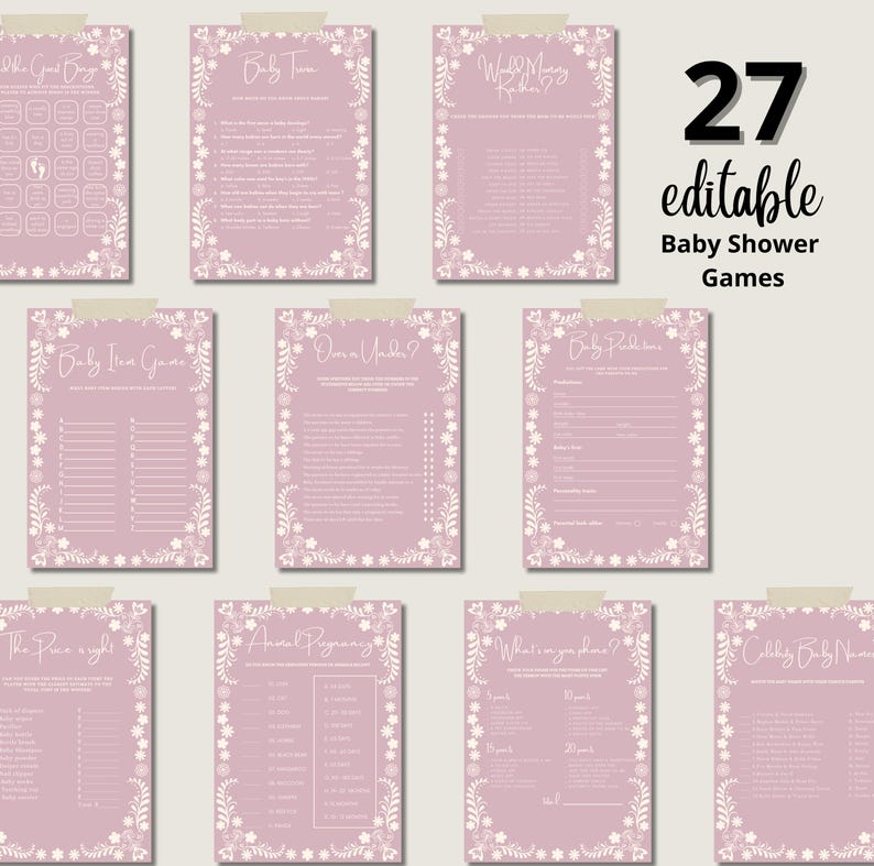 Cielito Lindo Baby Shower Games Bundle, Mexican Theme Baby Shower Game ...