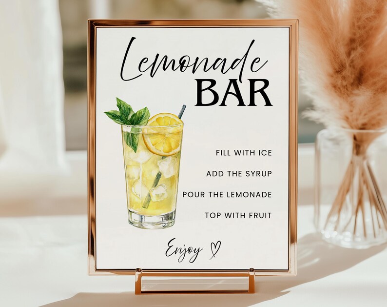 Graduation Lemonade Bar Sign, Wildflower Class of 2025 Grad Party Sign ...