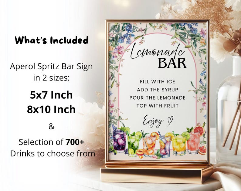 Graduation Lemonade Bar Sign, Wildflower Class of 2025 Grad Party Sign ...