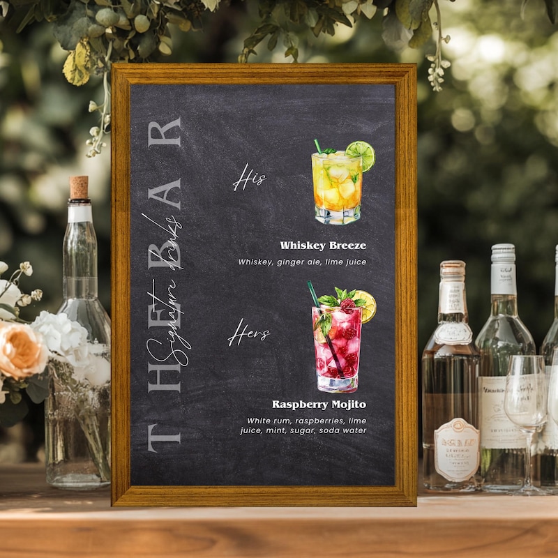 Chalkboard Bar Menu - Etsy