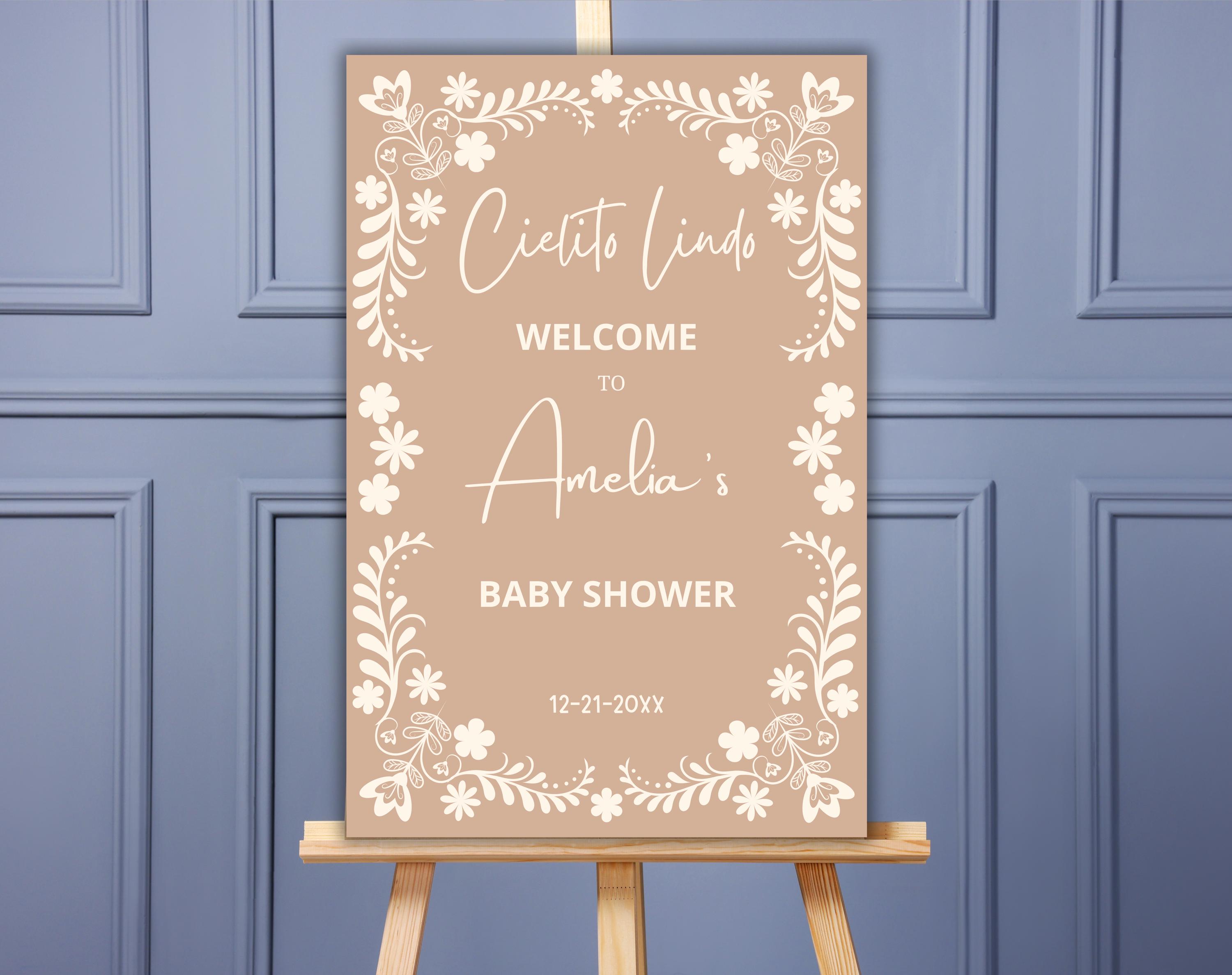 Cielito Lindo Baby Shower Welcome Sign, Mexican Themed Baby Shower ...