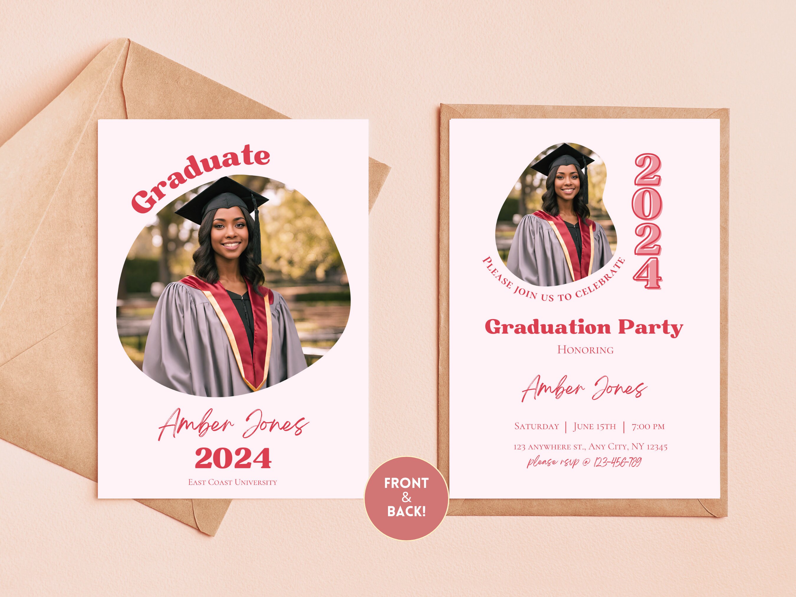 GRADUATION INVITATION TEMPLATE Congrats Grad, Graduation Invites ...