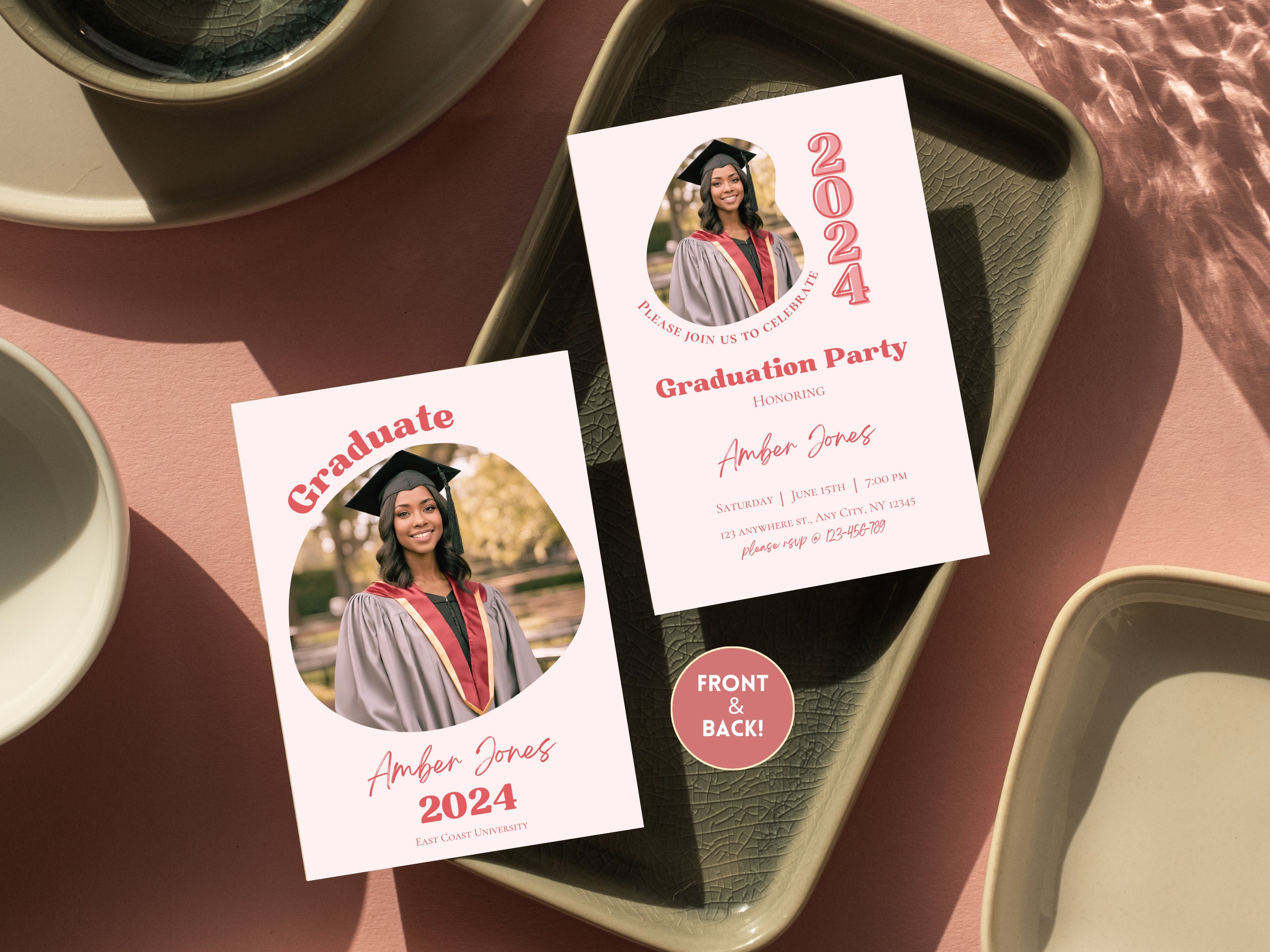 GRADUATION INVITATION TEMPLATE | Congrats Grad, Graduation Invites ...