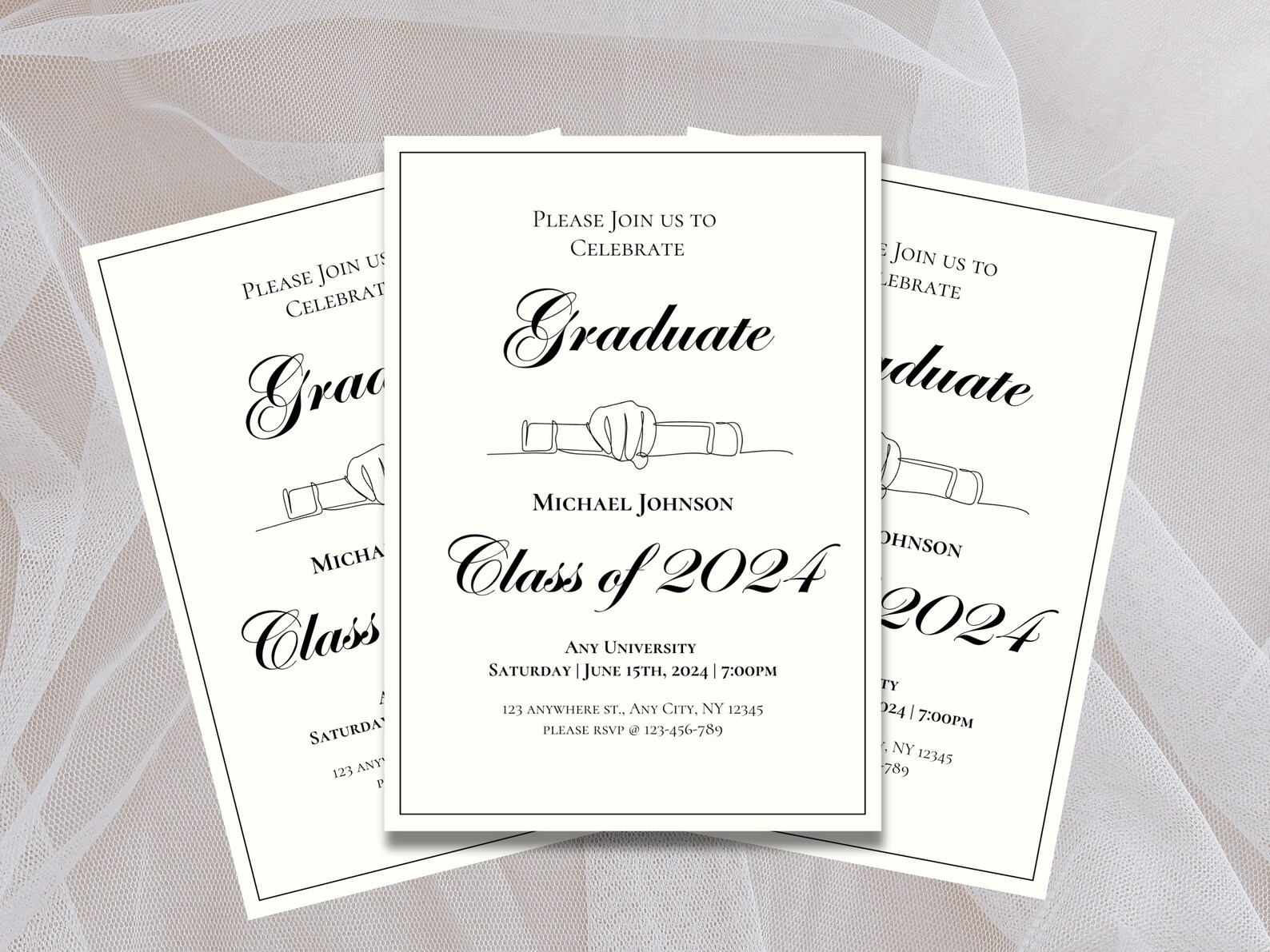GRADUATION Invitation Template | CONGRATS GRAD | Graduation Invites ...