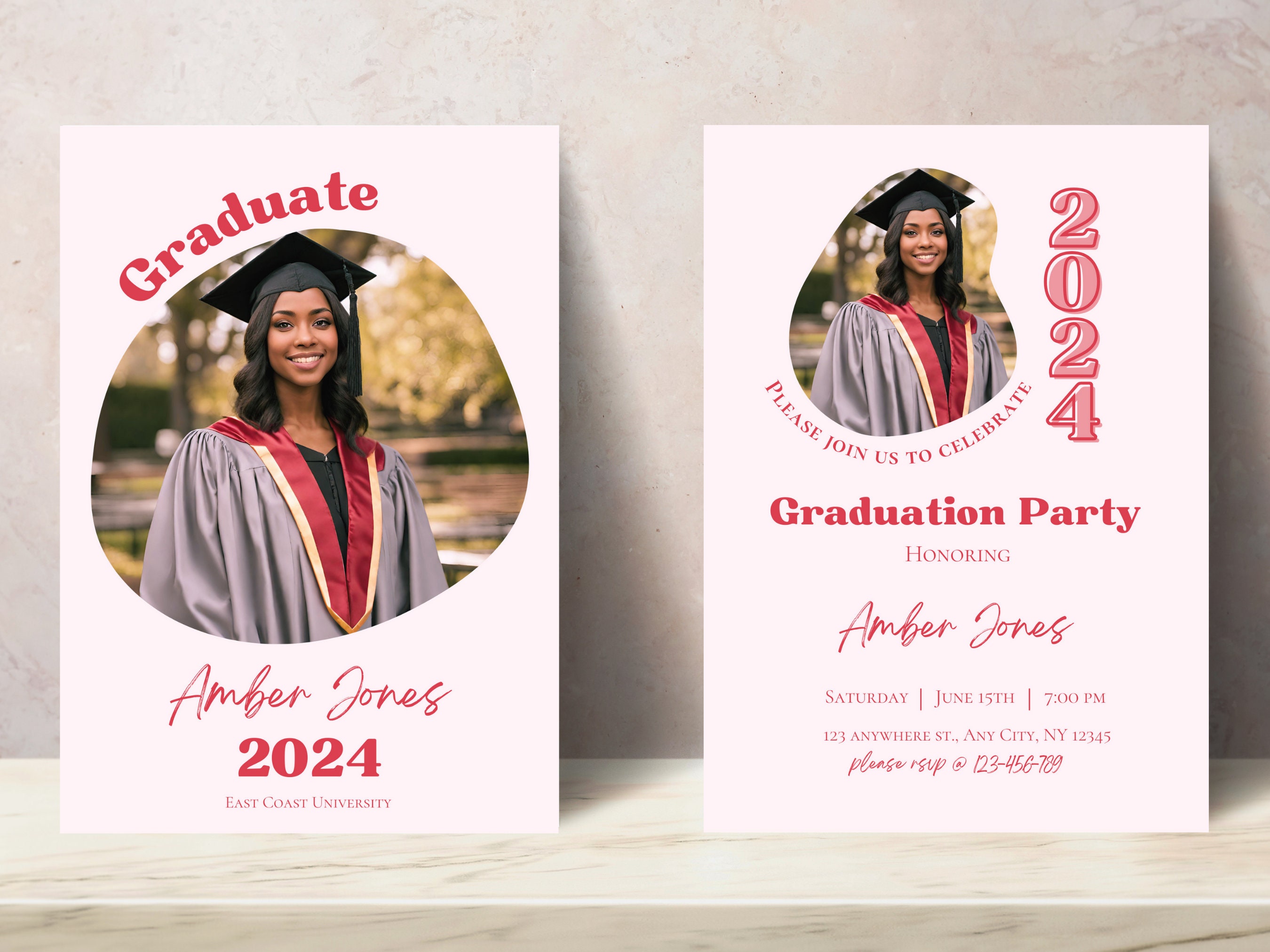GRADUATION INVITATION TEMPLATE | Congrats Grad, Graduation Invites ...