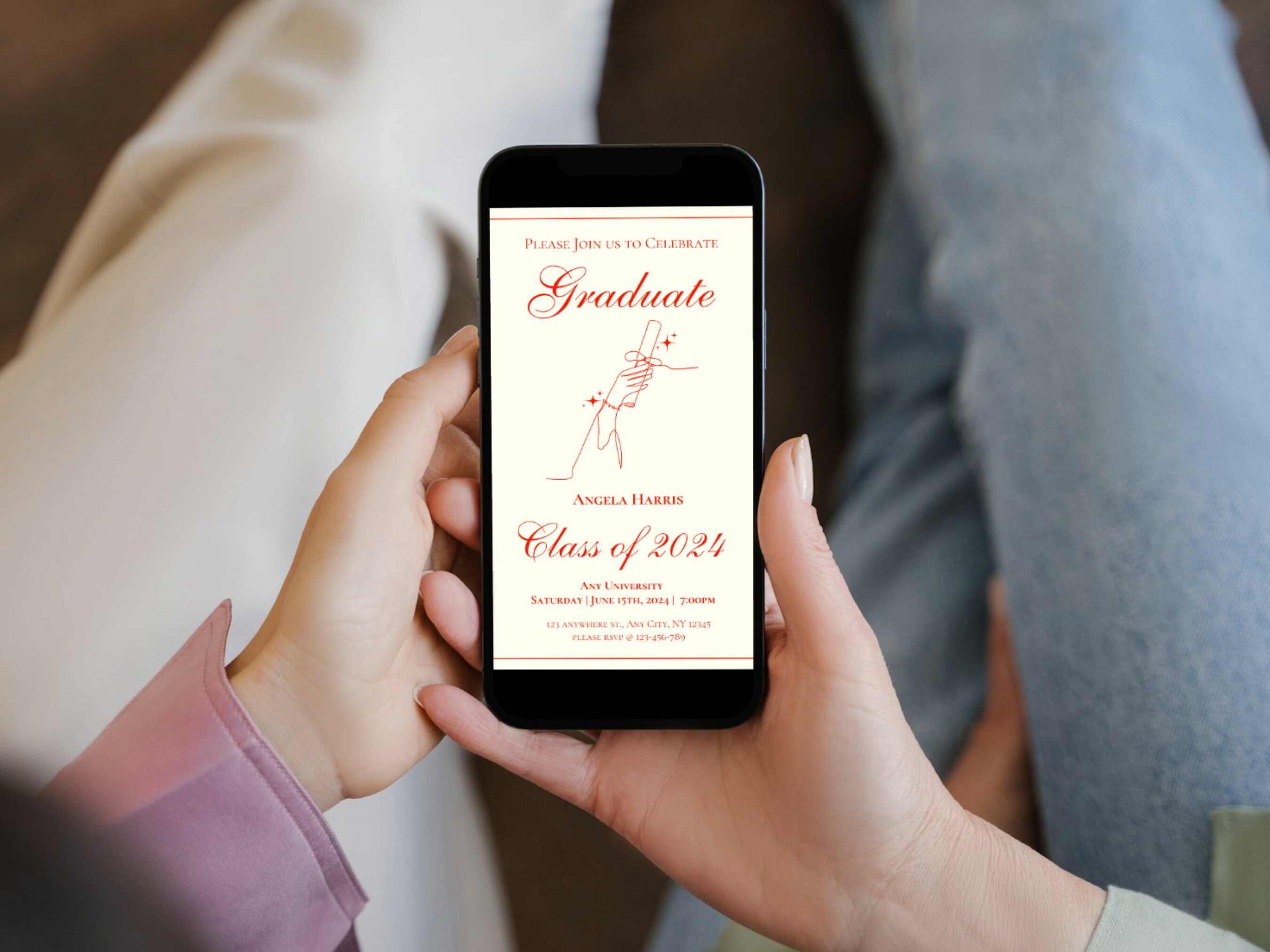 Graduation Invitation TEMPLATE CONGRATS GRAD Graduation Invites ...