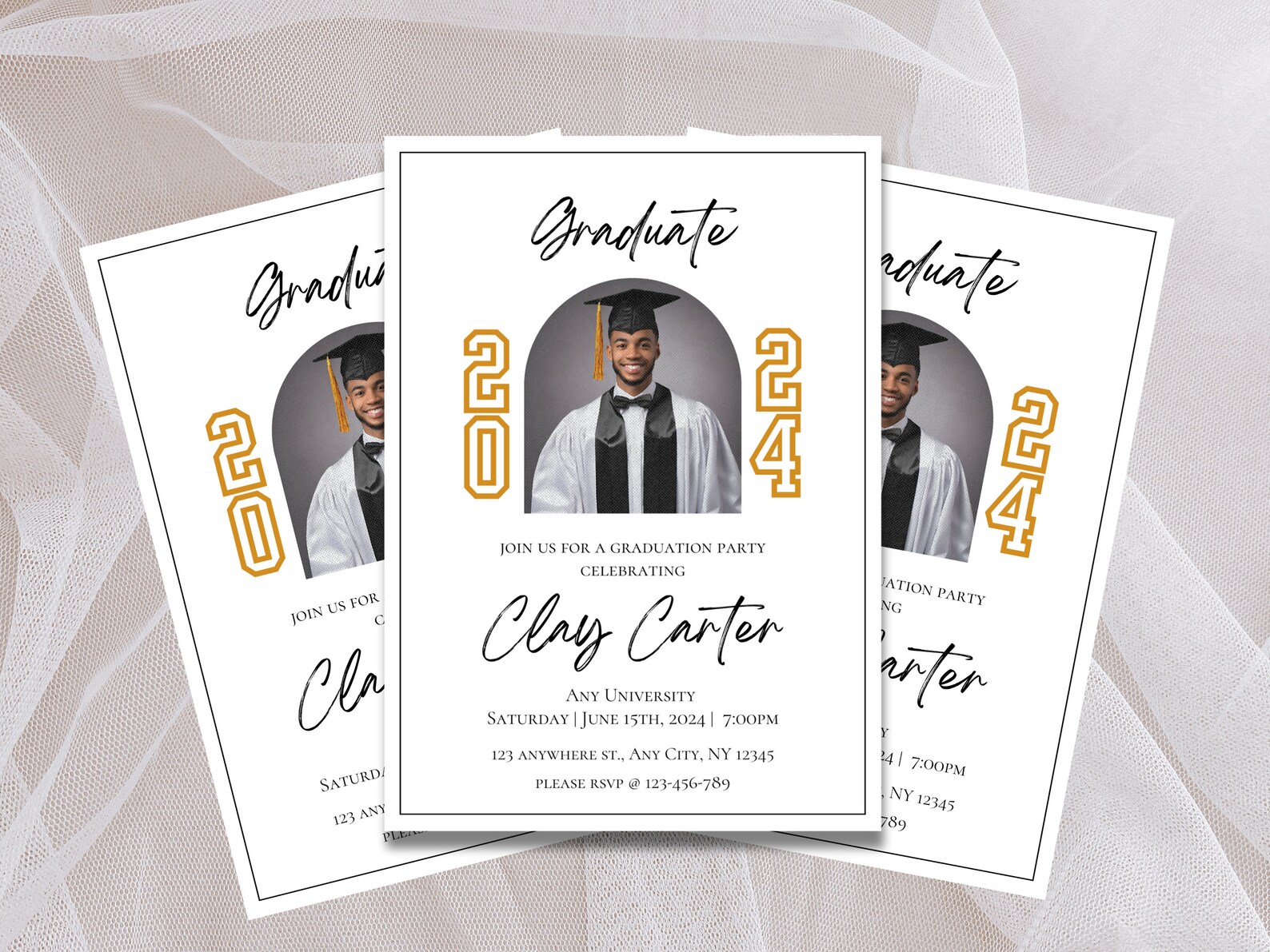 GRADUATION INVITATION TEMPLATE Congrats Grad, Graduation Invites ...