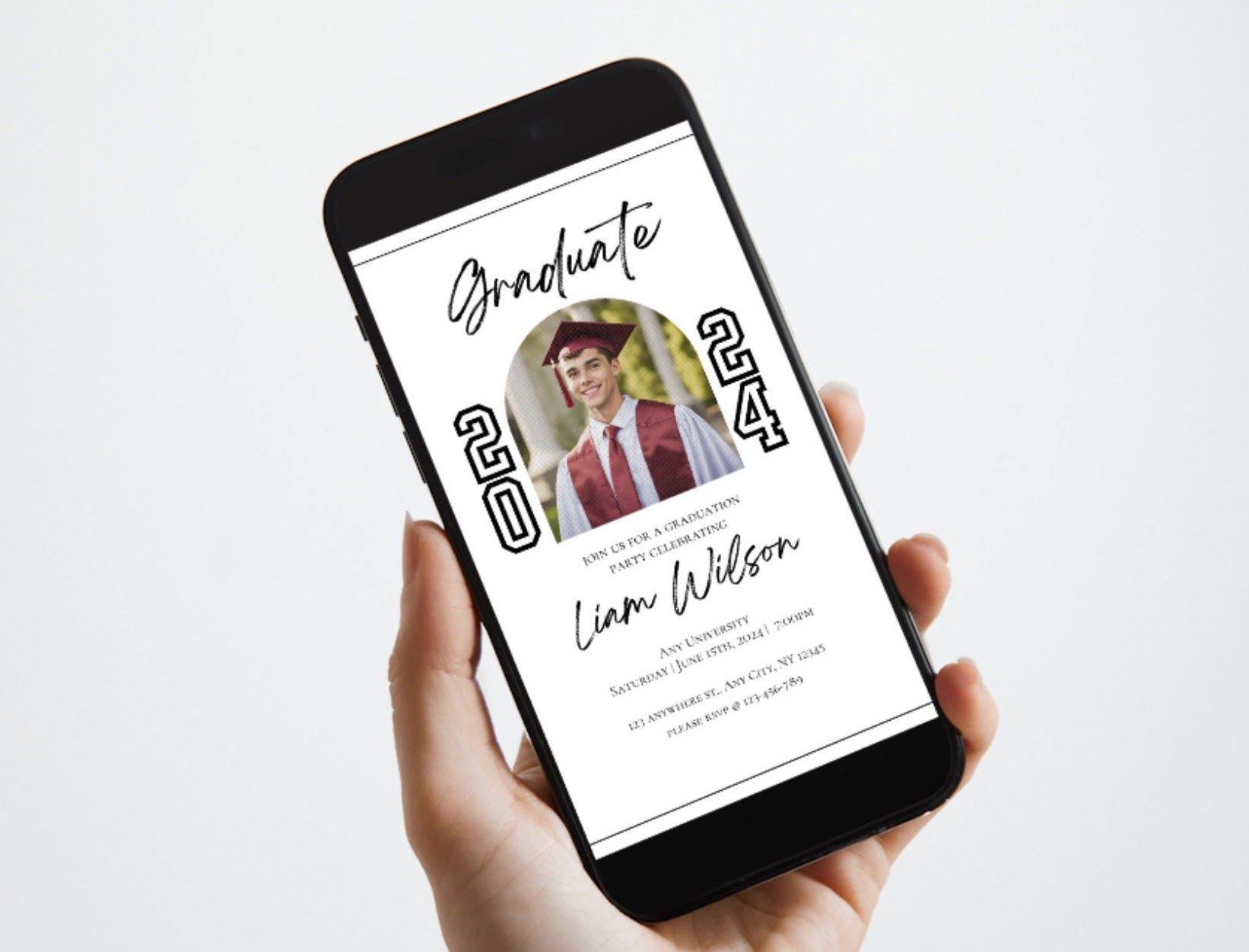 GRADUATION INVITATION TEMPLATE | Congrats Grad, Graduation Invites ...