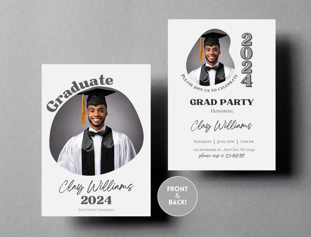 Plantilla de invitación de graduación / CONGRATS GRAD / invitaciones de ...