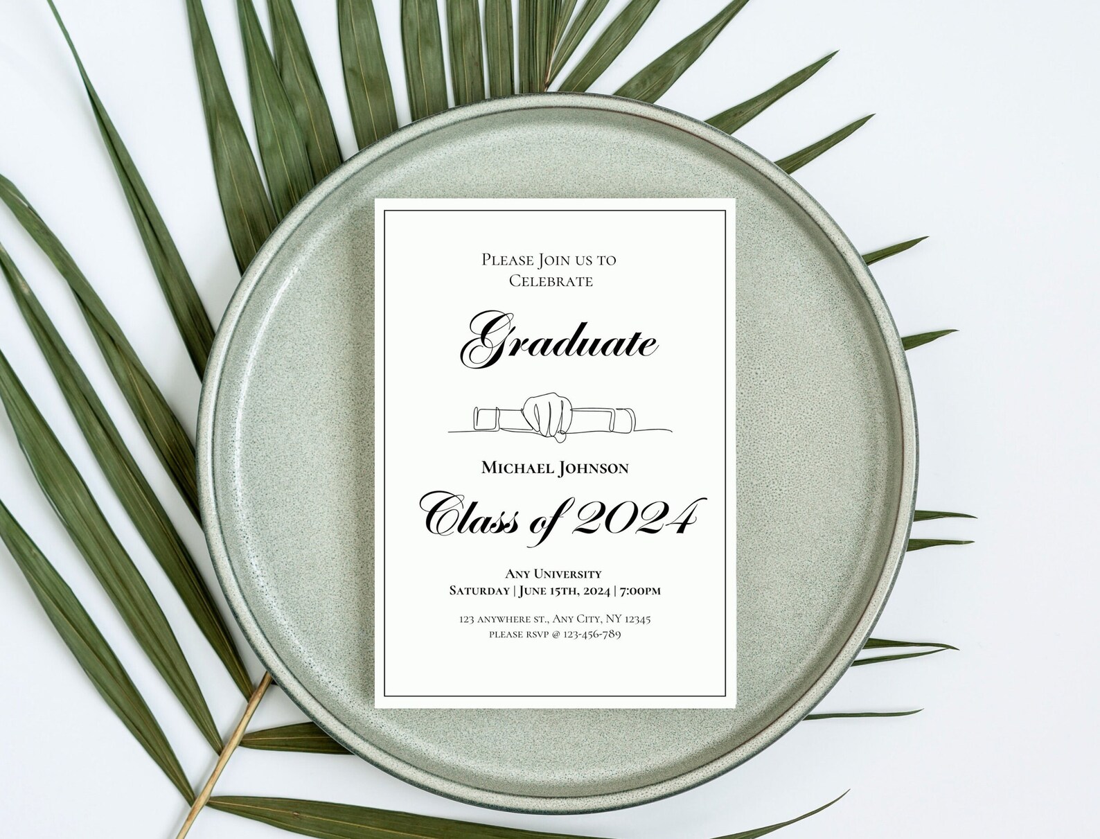 GRADUATION Invitation Template | CONGRATS GRAD | Graduation Invites ...