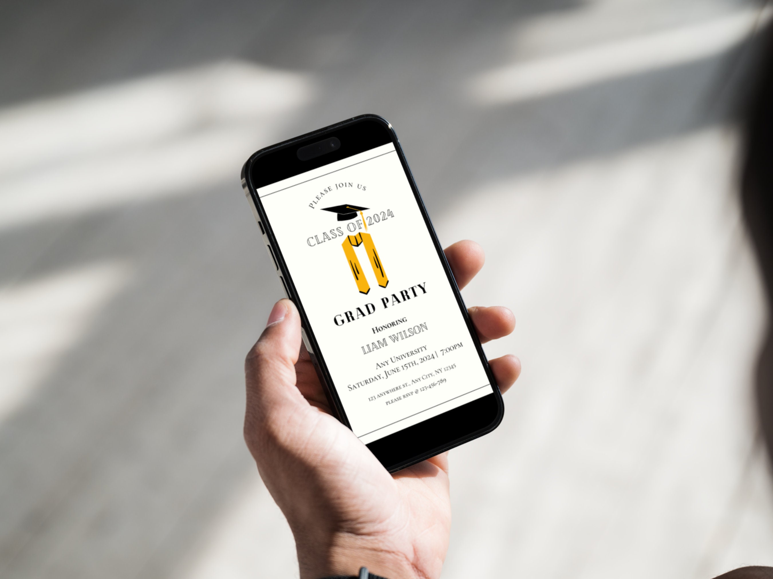 GRADUATION INVITATION TEMPLATE | Congrats Grad, Graduation Invites ...