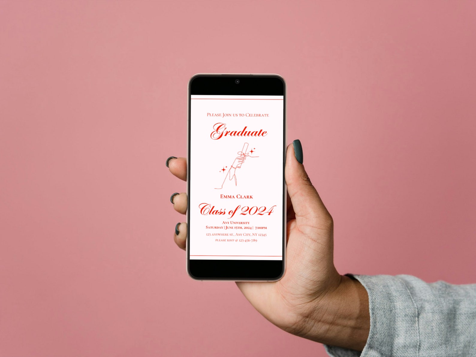 GRADUATION INVITATION TEMPLATE | Congrats Grad, Graduation Invites ...