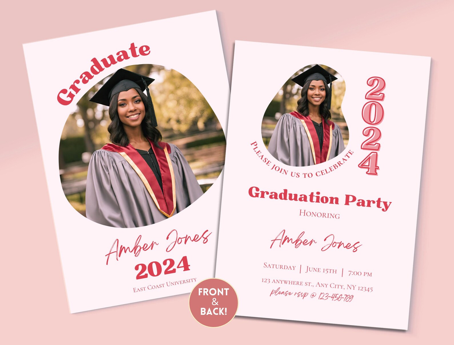 GRADUATION INVITATION TEMPLATE | Congrats Grad, Graduation Invites ...