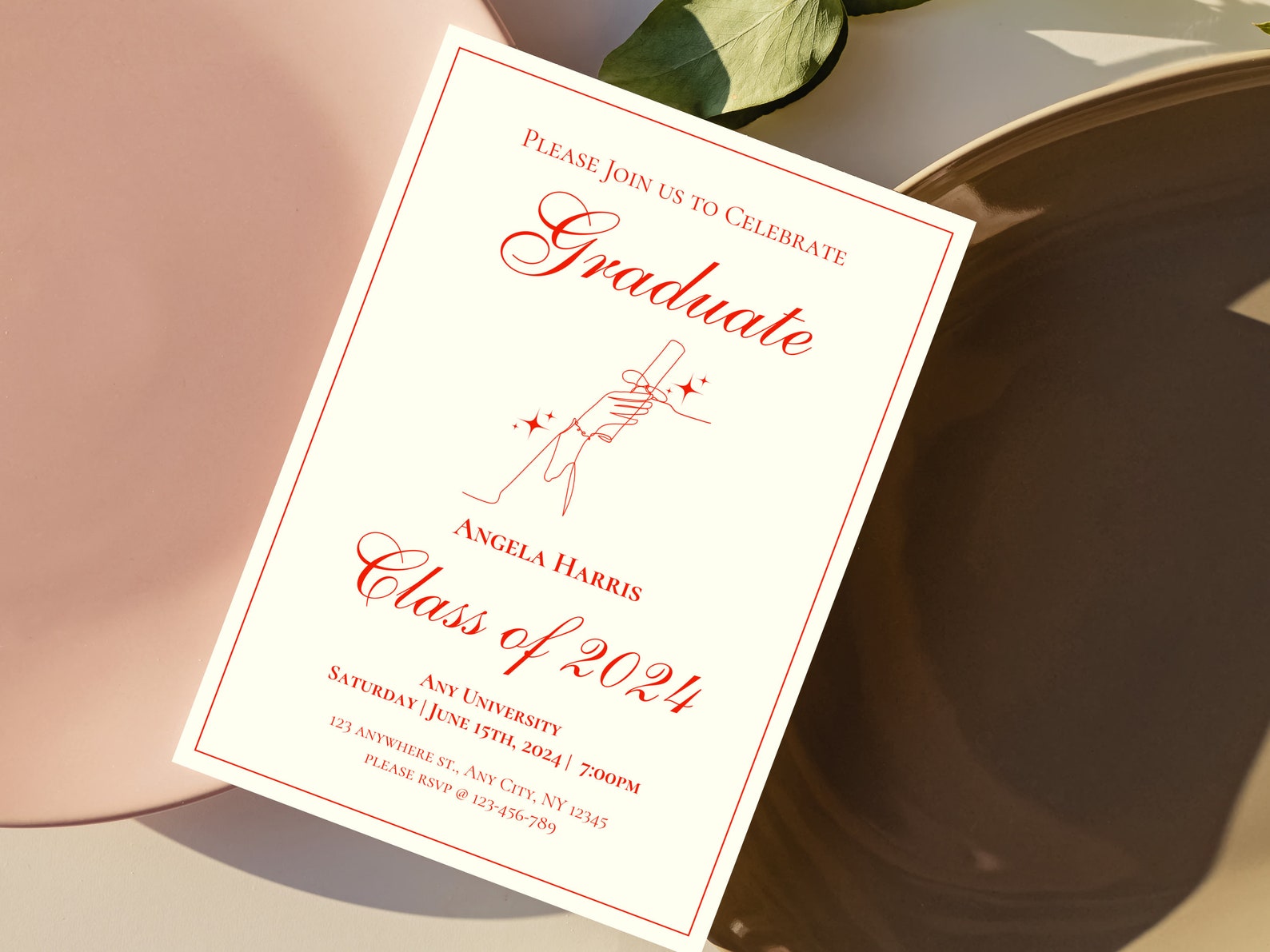 Graduation Invitation TEMPLATE | CONGRATS GRAD | Graduation Invites ...
