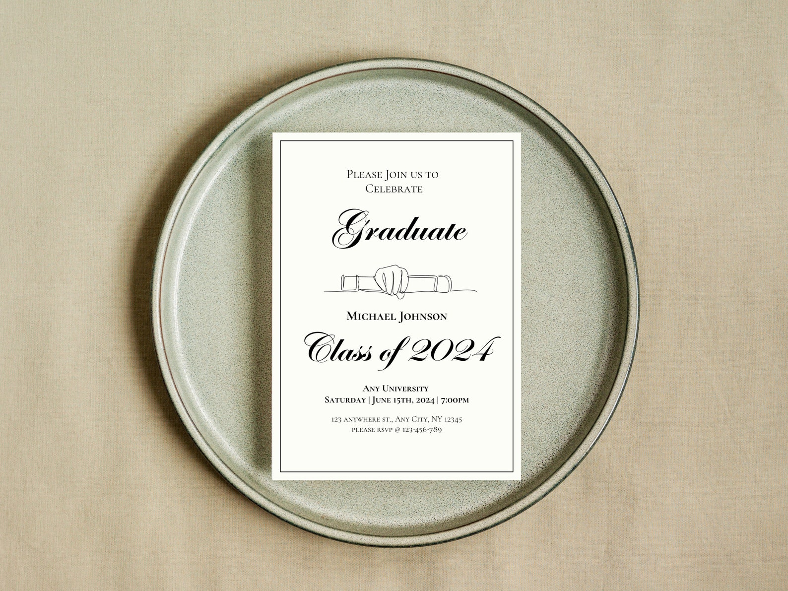 GRADUATION Invitation Template | CONGRATS GRAD | Graduation Invites ...