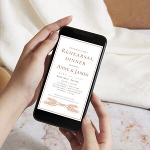 RUSTIC REHEARSAL DINNER Invitation | Rustic Wedding Invitation Template ...