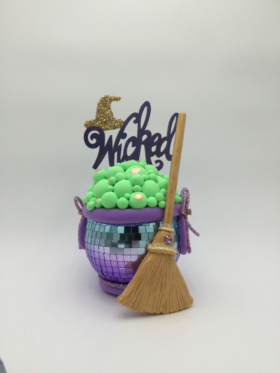 Disco Ball Witch Cauldron: Whimsical Halloween Centerpiece - Etsy