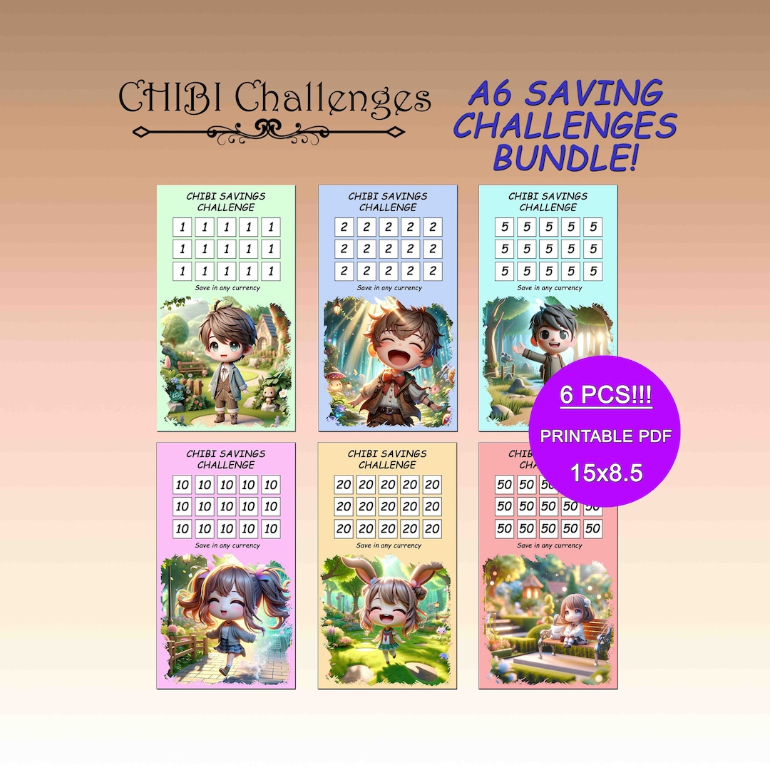 CHIBI Savings Challenge, CHIBI Bundle, Savings Challenge, Digital Money ...
