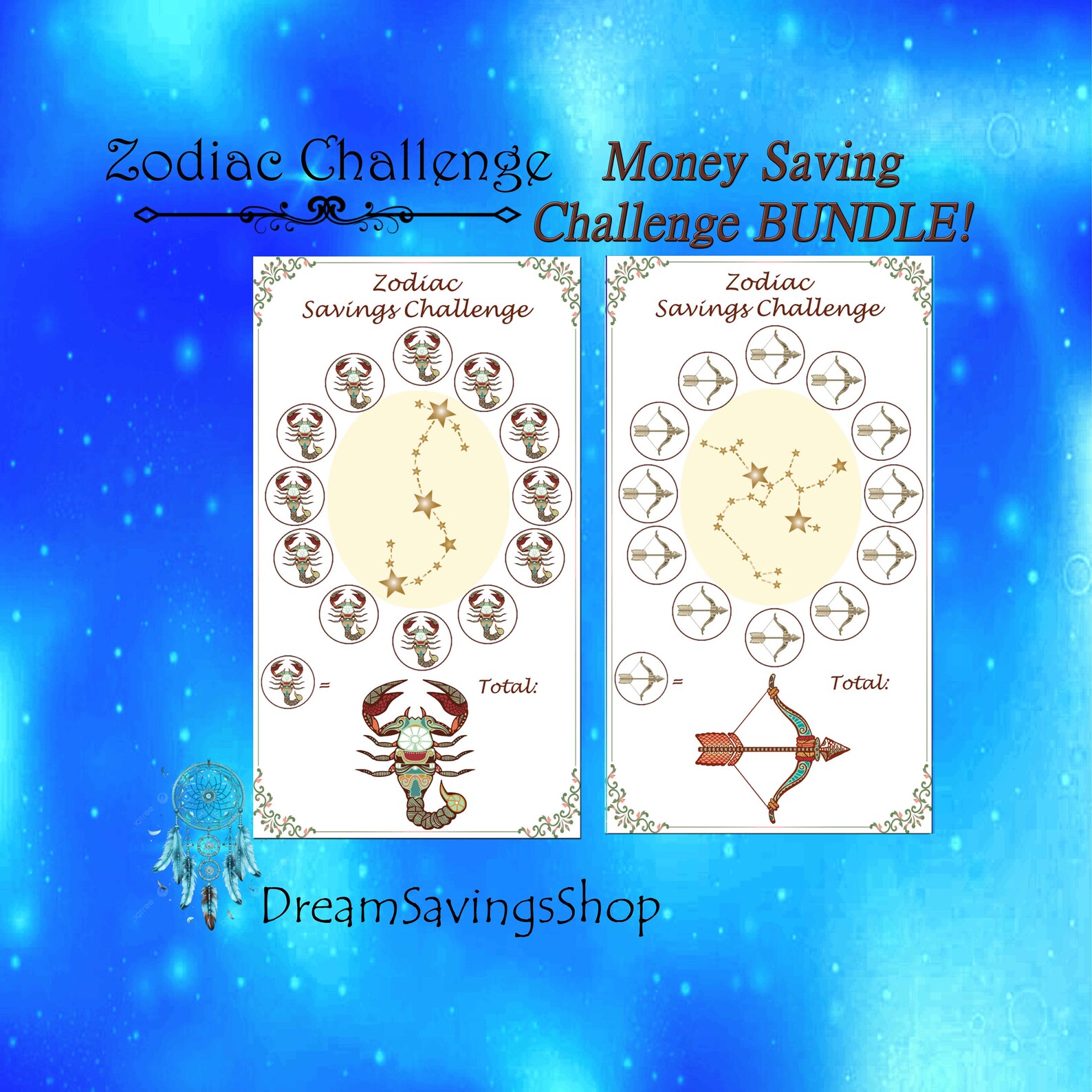 Zodiac Money Challenge Bundle, Zodiac Signs Saving, Money Saving ...