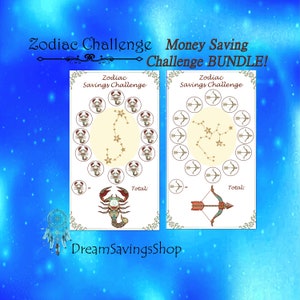 Zodiac Money Challenge Bundle, Zodiac Signs Saving, Money Saving ...