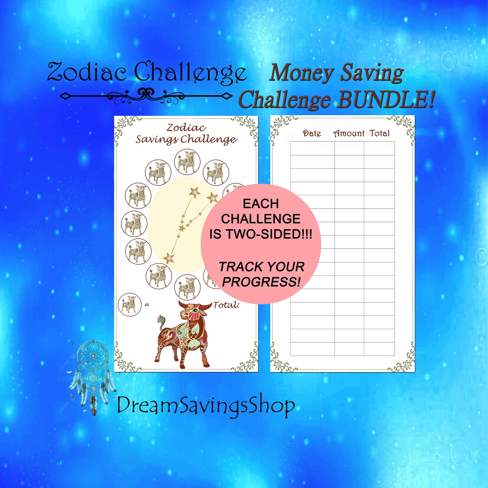 Zodiac Money Challenge Bundle, Zodiac Signs Saving, Money Saving ...