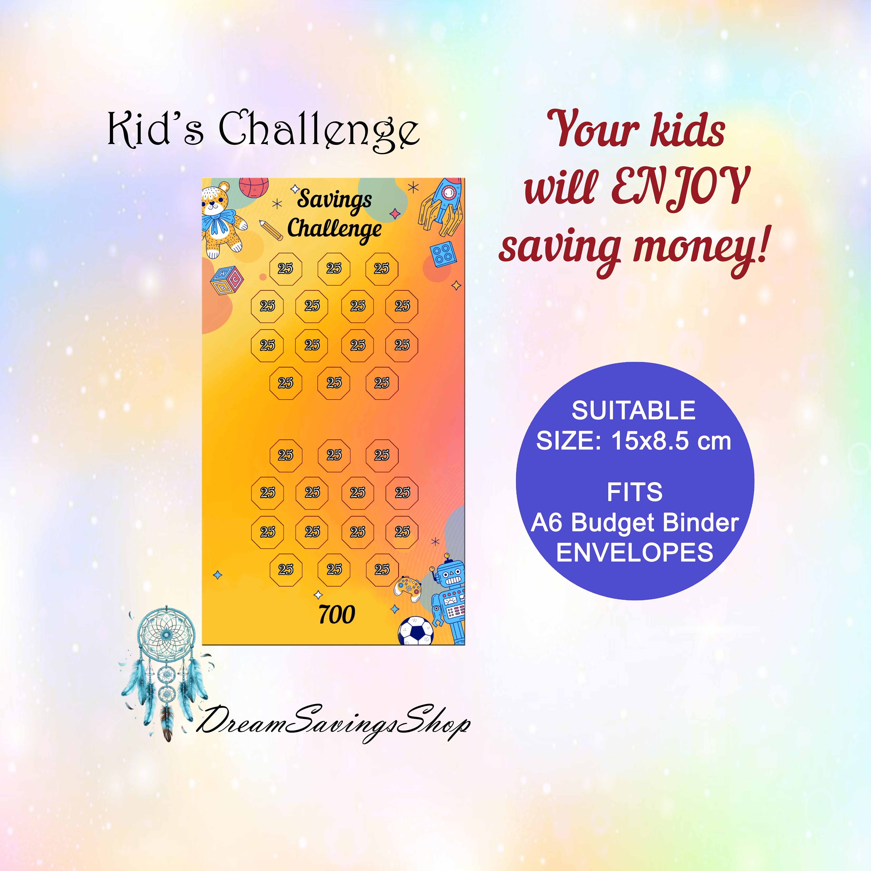 Kids Money Challenge, Kids Saving, Money Saving Challenge, Savings ...