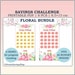 Floral Savings Challenge Bundle, Money Saving Challenge, Digital Money ...