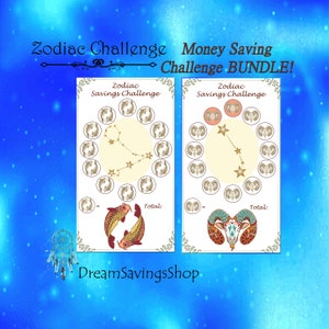 Zodiac Money Challenge Bundle, Zodiac Signs Saving, Money Saving ...