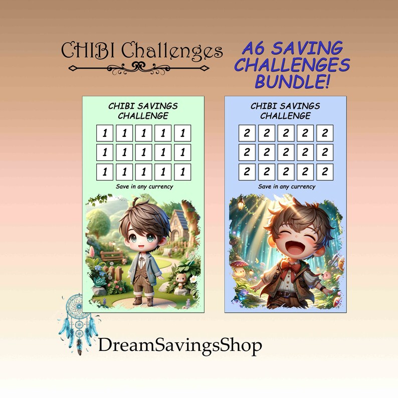 CHIBI Savings Challenge, CHIBI Bundle, Savings Challenge, Digital Money ...