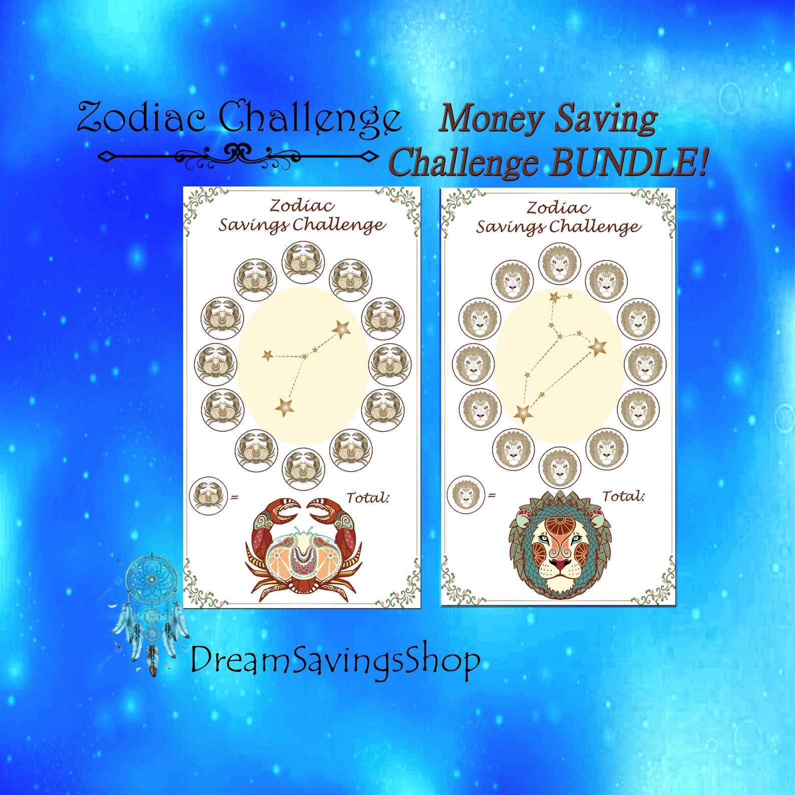 Zodiac Money Challenge Bundle, Zodiac Signs Saving, Money Saving ...