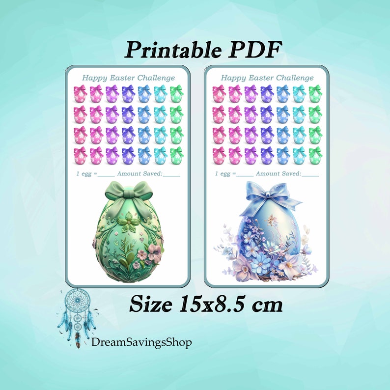 Easter Egg Saving Challenge Bundle, Saving Challenge, Printable Easter ...