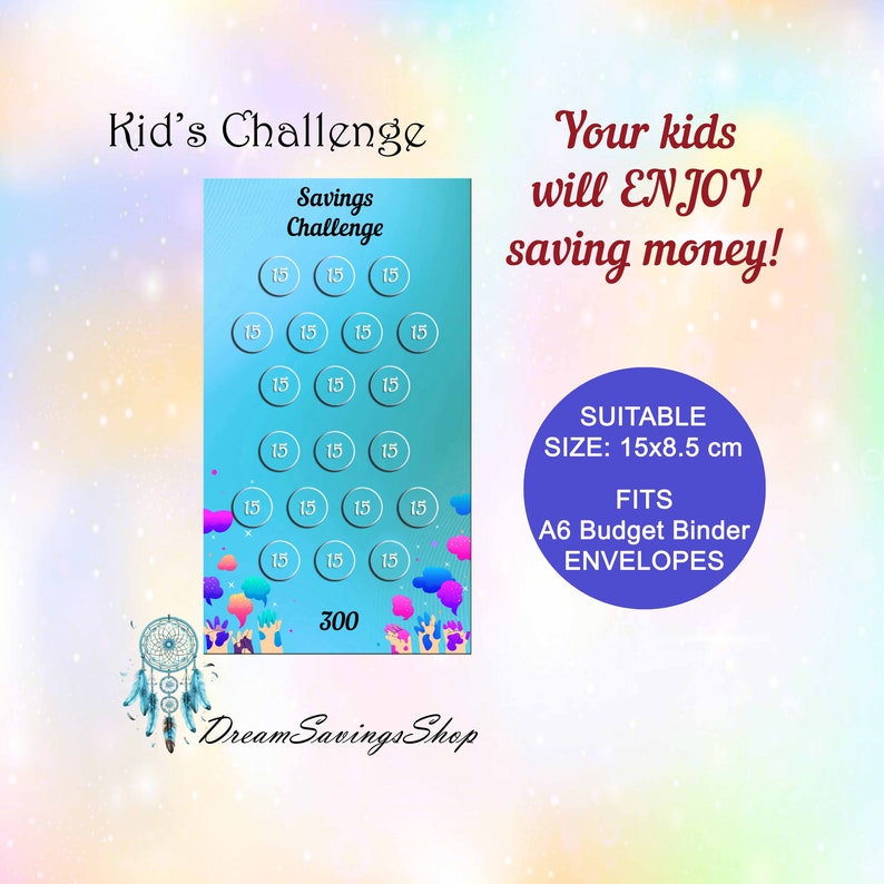 Kids Money Challenge Bundle, Kids Saving, Money Saving Challenge ...