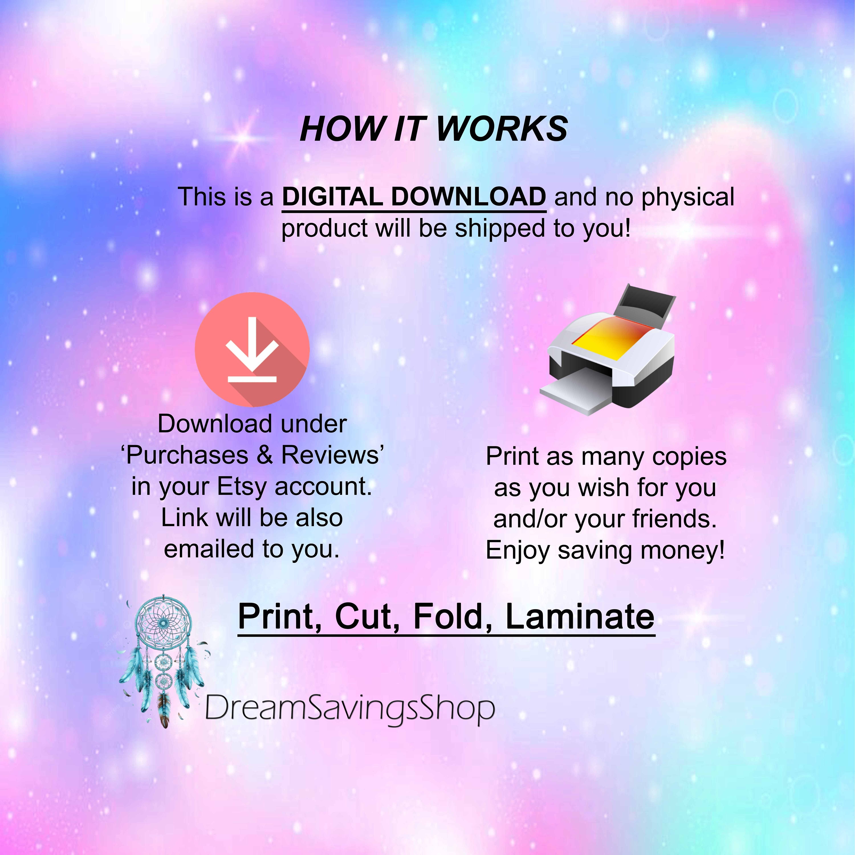 A4 Board Game Money Saving, Digital Money Challenge, Money Saving ...