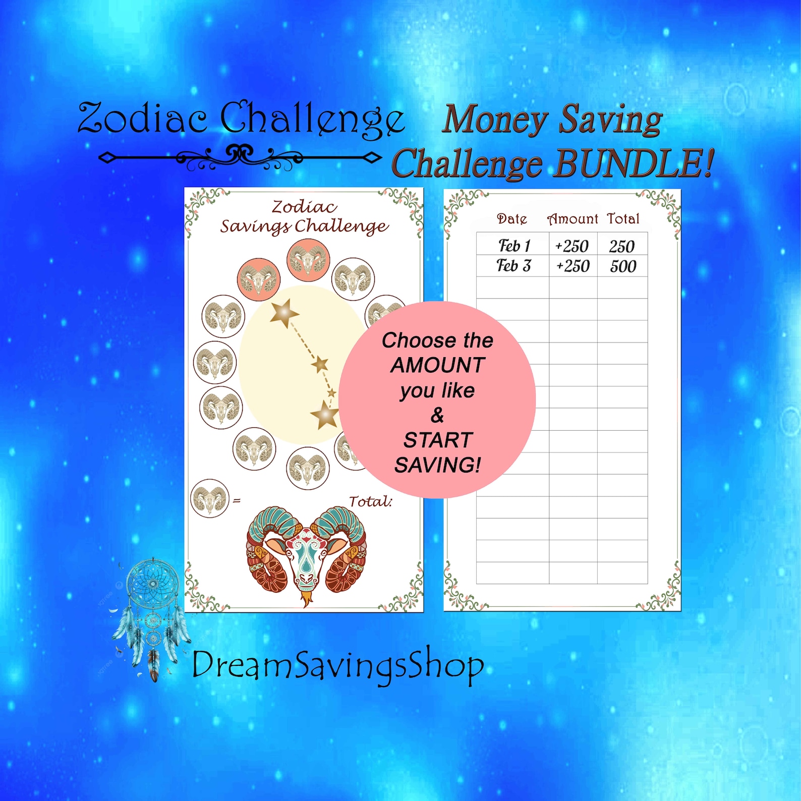 Zodiac Money Challenge Bundle, Zodiac Signs Saving, Money Saving ...