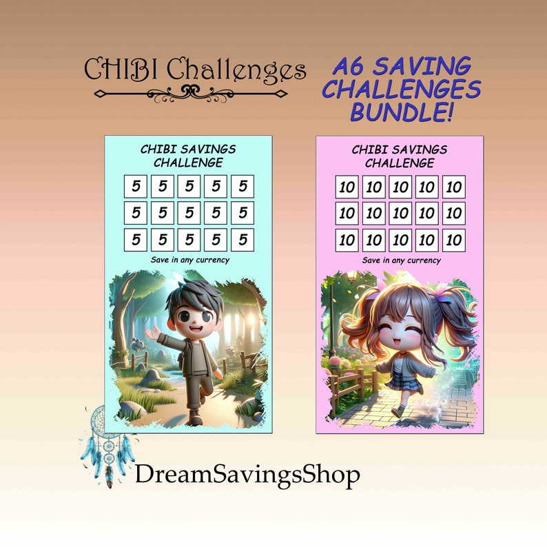 CHIBI Savings Challenge, CHIBI Bundle, Savings Challenge, Digital Money ...