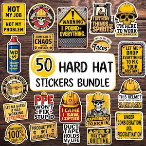 Funny Hard Hat Stickers Png, Sarcastic Hard Hat Stickers, Toolbox ...
