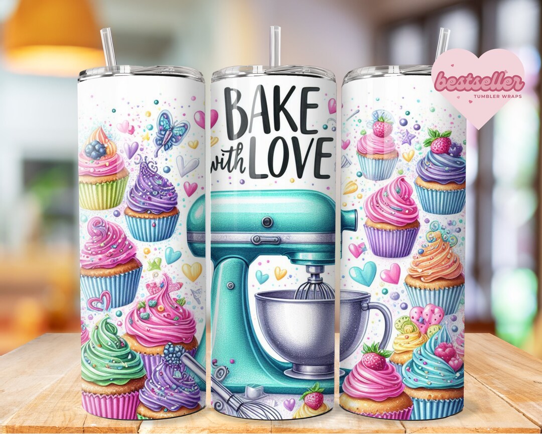 Baking Tumbler Wrap PNG, Sublimation Digital Download, 20 Oz Skinny ...