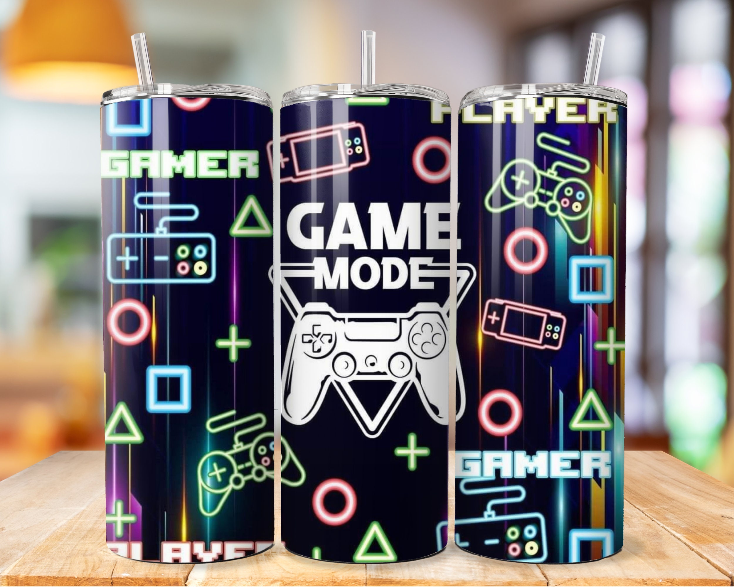 150 + Gamer Tumbler Wrap Bundle, 3D Game Controller Tumbler Wrap, 20oz ...