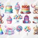 Birthday Clipart Bundle - 600+ Birthday PNG, Watercolor Birthday ...