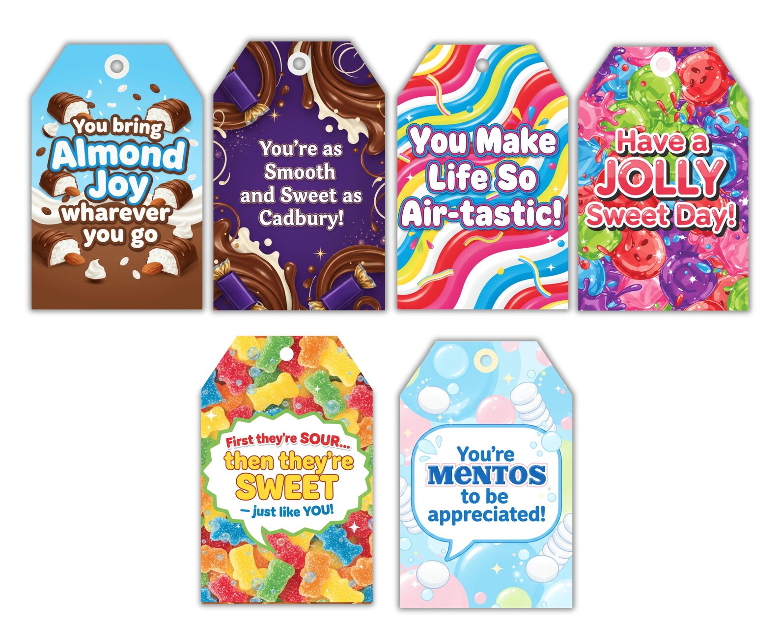 Appreciation Candy Bar Gift Tags, Thank You Gift Tag, Candy Gift Tag ...