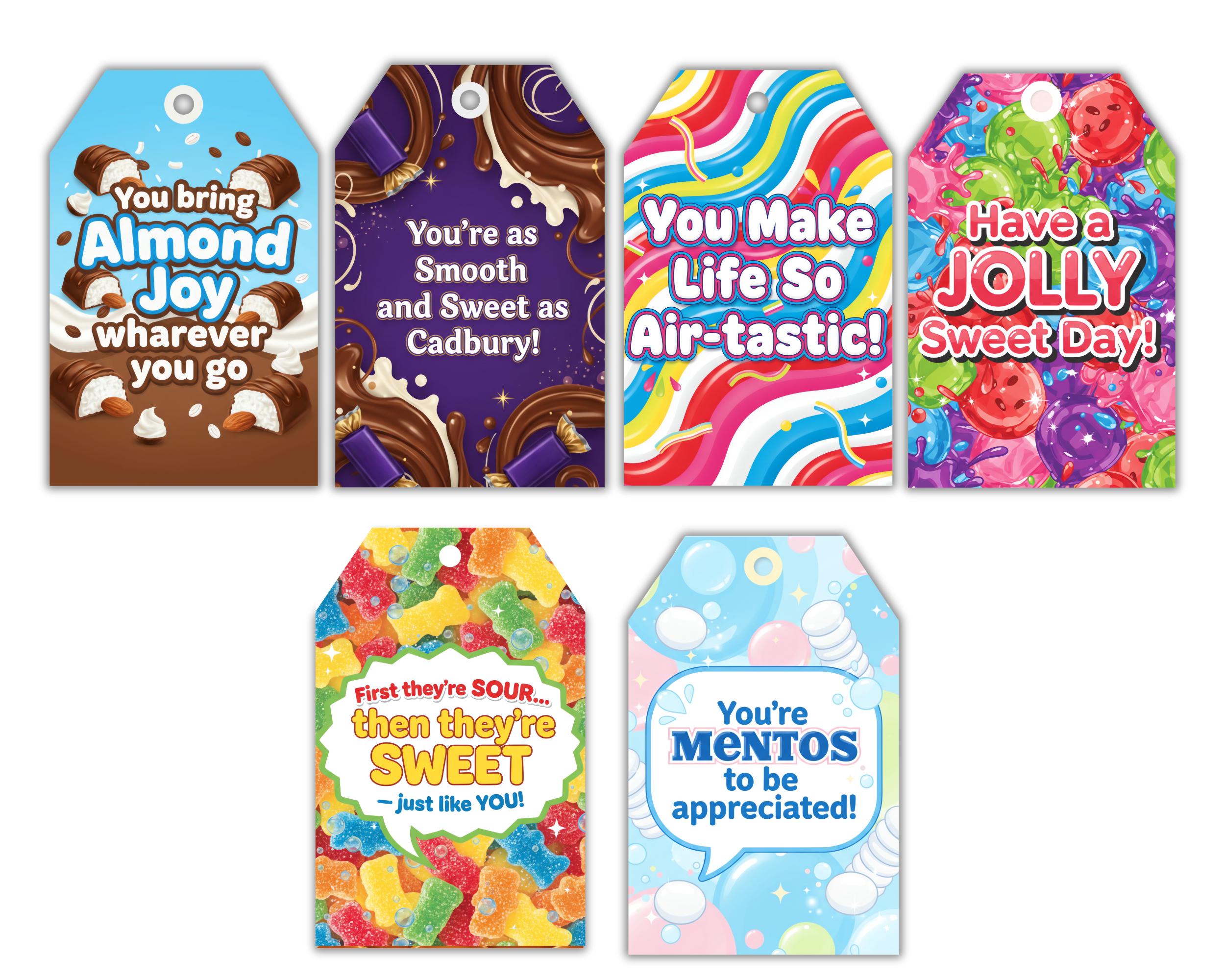 Appreciation Candy Bar Gift Tags, Thank You Gift Tag, Candy Gift Tag ...