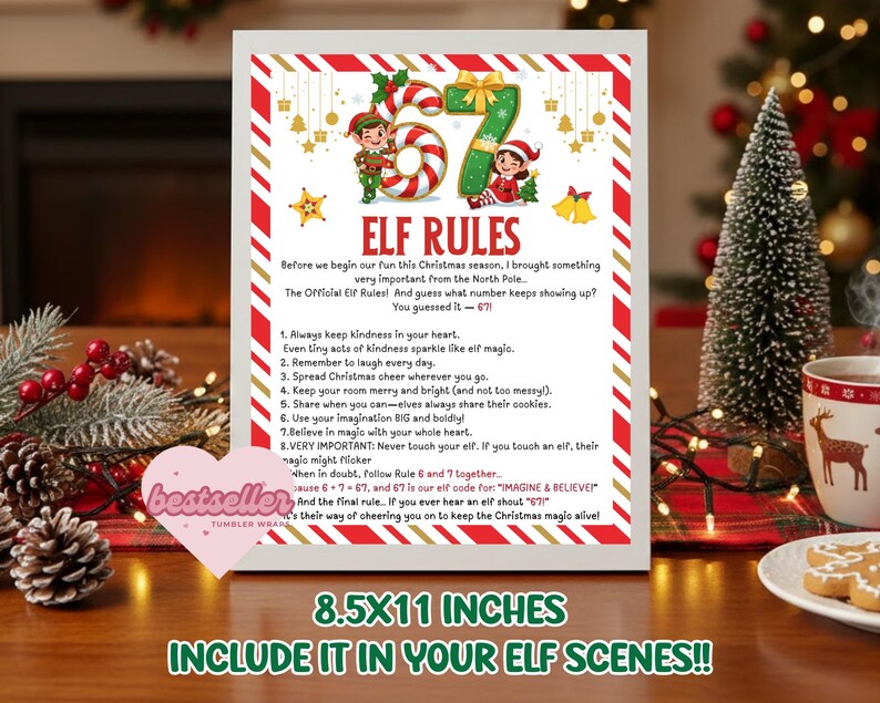 6 7 Elf Rules, Six Seven Elf Letter, 6-7 Elf Rules Letter, Elf Rules ...