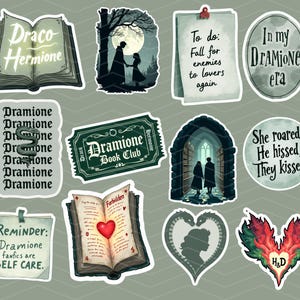 Dramoine Stickers Png, Dramoine Sticker Bundle, Dramione Fanfiction ...