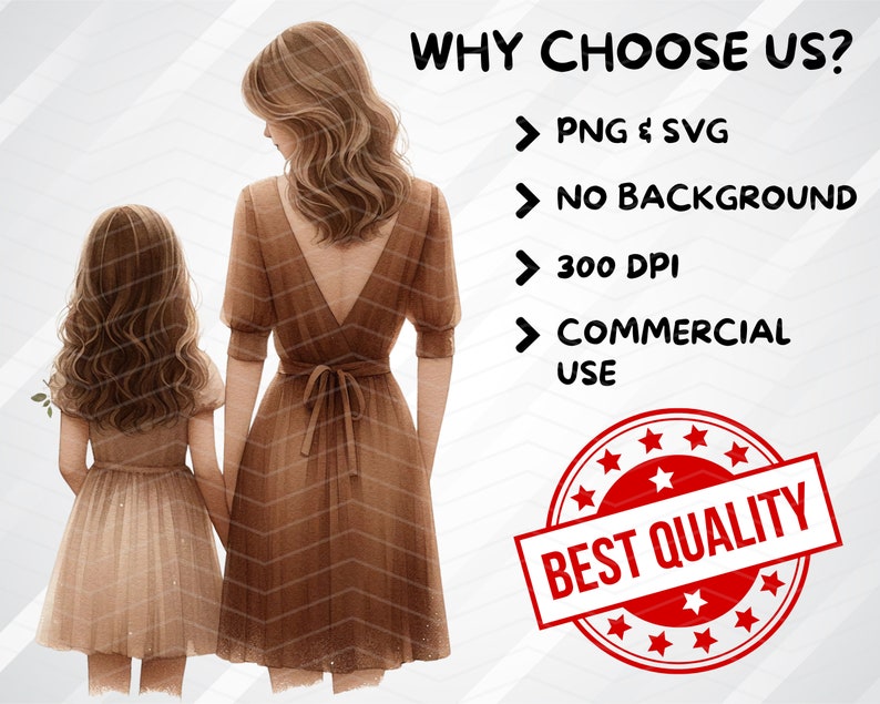 MOTHER AND DAUGHTER Clipart Pack, Clipart for Commercial Use ...